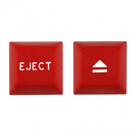 Big Red Eject DSA Keycap (Icon + Text) | MechanicalKeyboards.co.id