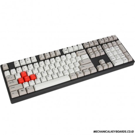 Ducky DK9008 G2 Pro PBT Light Gray & White (Cherry MX Red ...