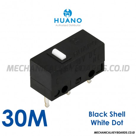 Huano Black Shell White Dot Mouse Micro Switch (30M ...